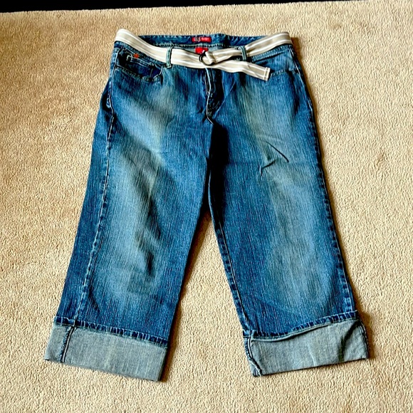 Jeans | Ladies Flare Leg Capris Sz 16 Cuff Can Be Lowered To Wear As ...